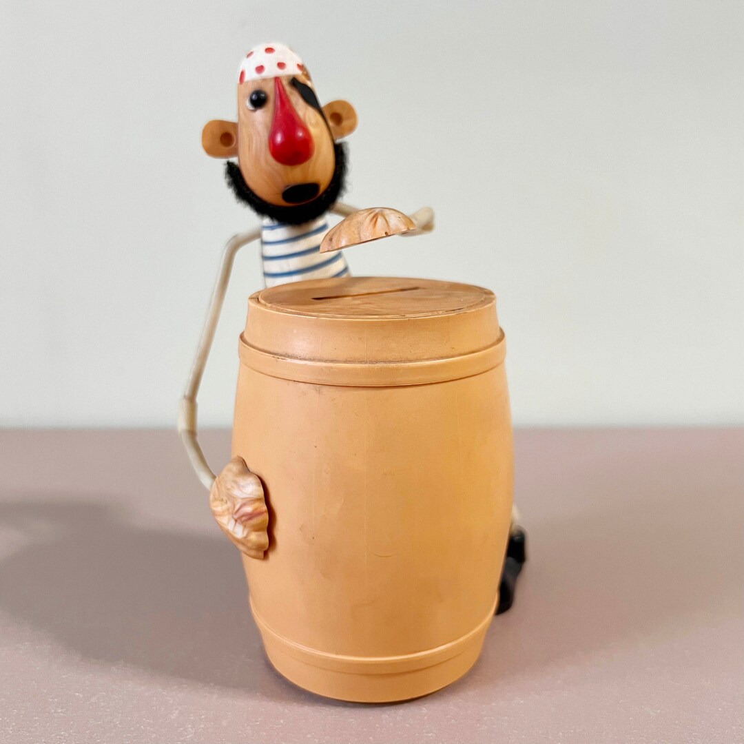 Retro Soviet Ukrainian Drunken Pirate Sailor Piggy Bank Nautical Motif ...