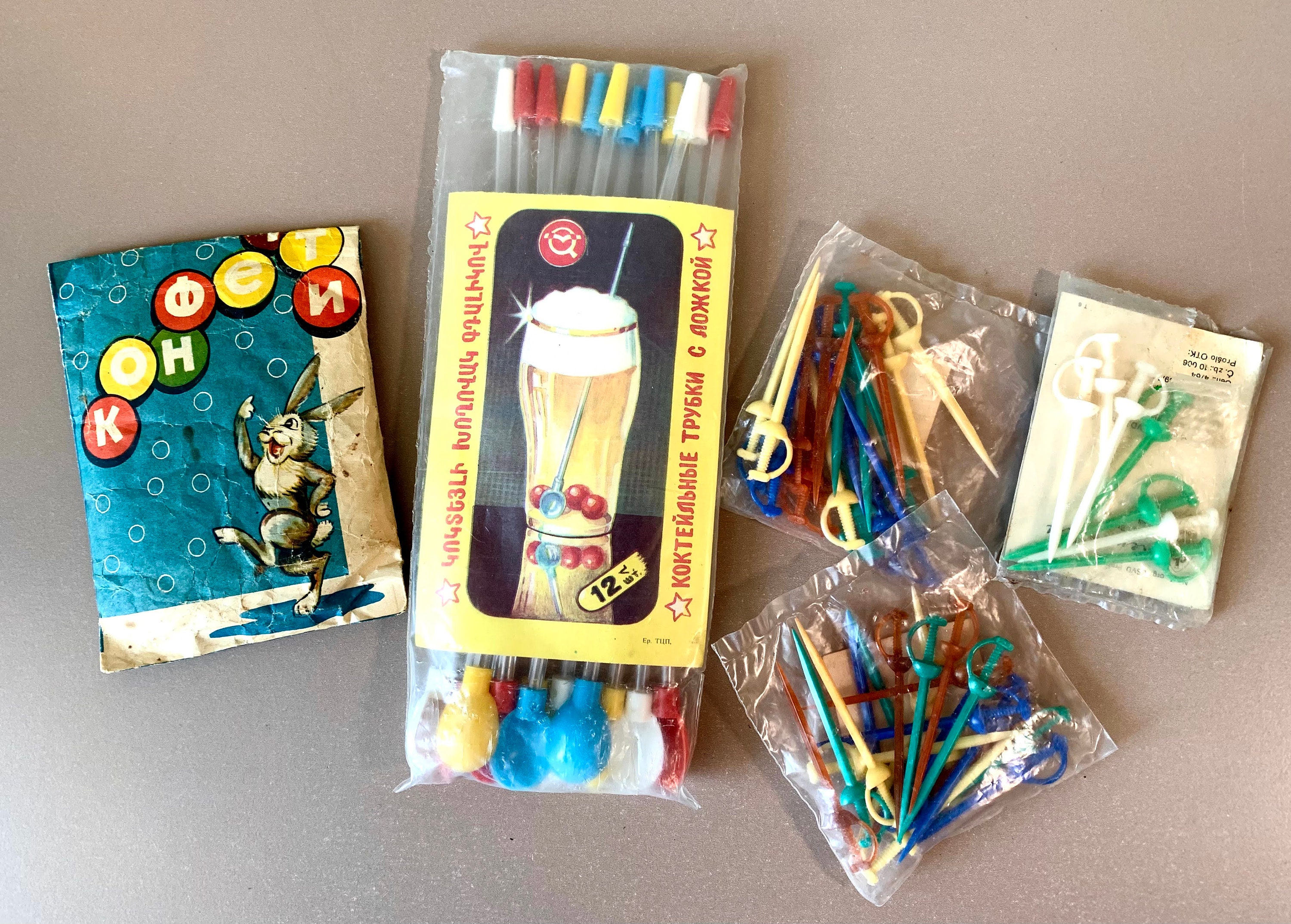 Set of 12 Soviet Plastic Spoon Drink Swizzle Sticks Cocktail - Etsy