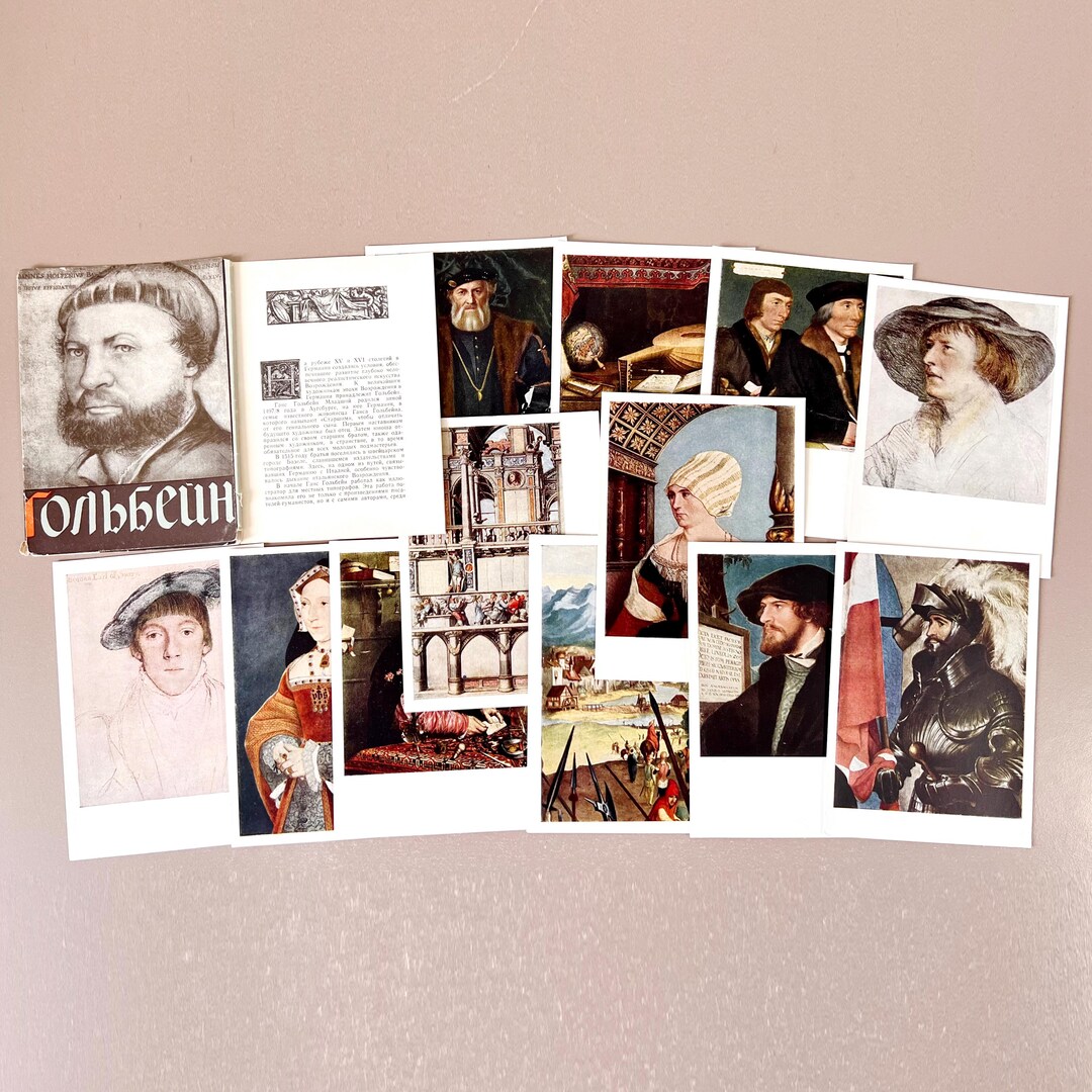 Hans Holbein Postcard Set 12 Vintage Art Cards 1964 Soviet Fine Art ...