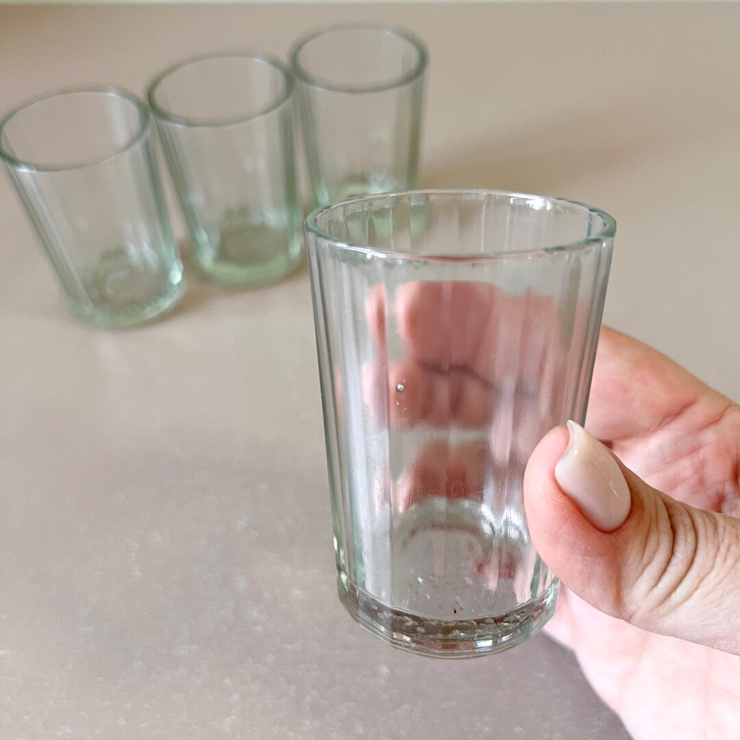 Vintage Soviet Faceted Vodka Shot Glasses Set of 4 Granyonyi Stakan ...