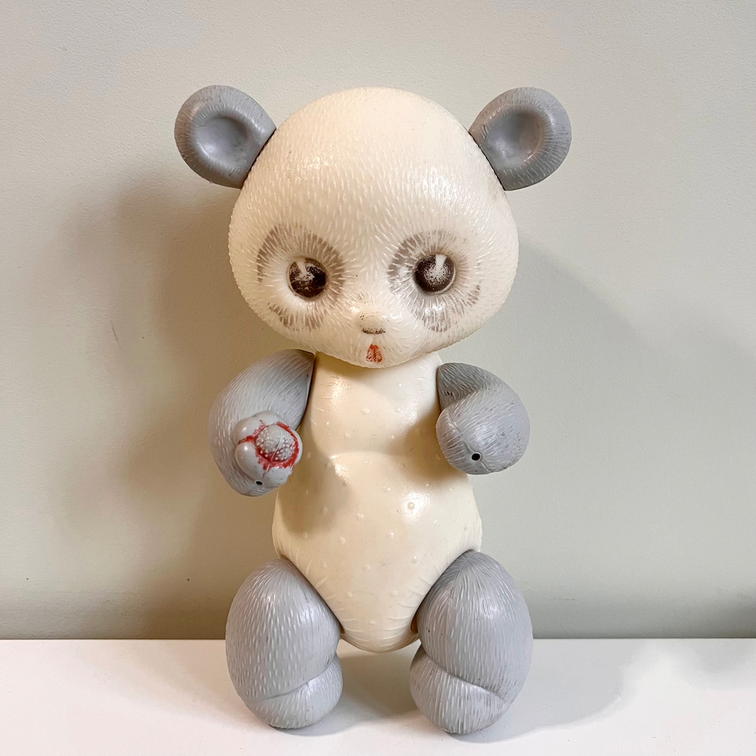 Vintage Russian Soviet Grey Panda Bear Cartoon Hero Plastic - Etsy