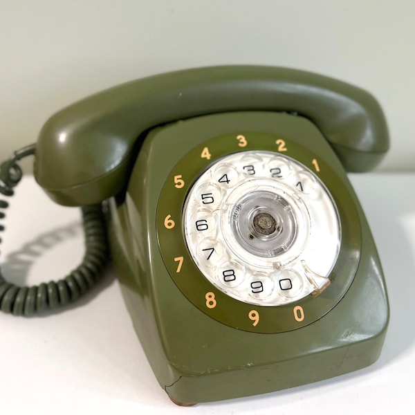 Green Rotary Phone - Etsy