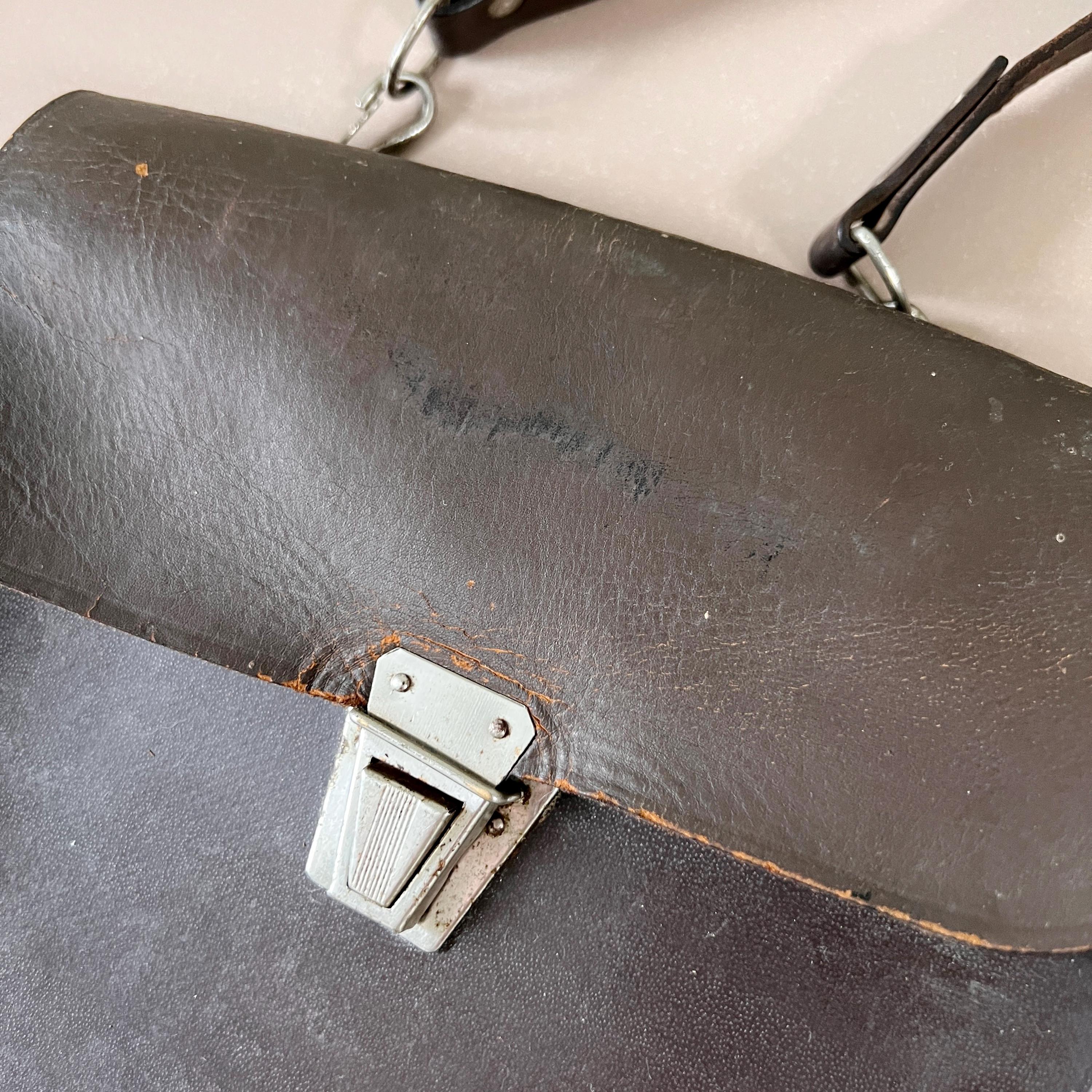 Vintage Soviet Army Leather Map Case for Men — 1973 Planshet Tablet Bag ...