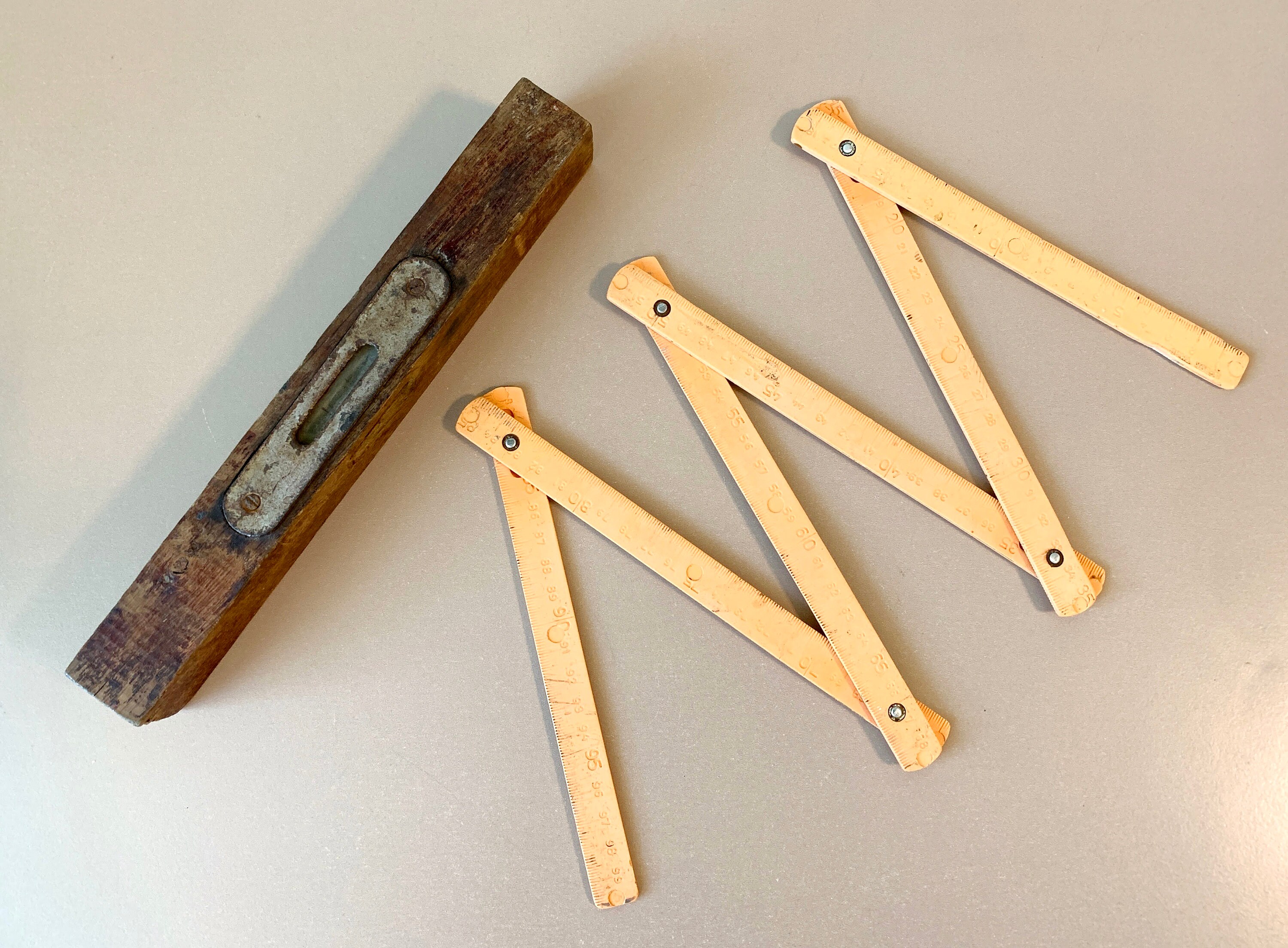 Home & Hobby Vintage Soviet Carpentry Tools Wooden Spirit Level Zig Zag ...