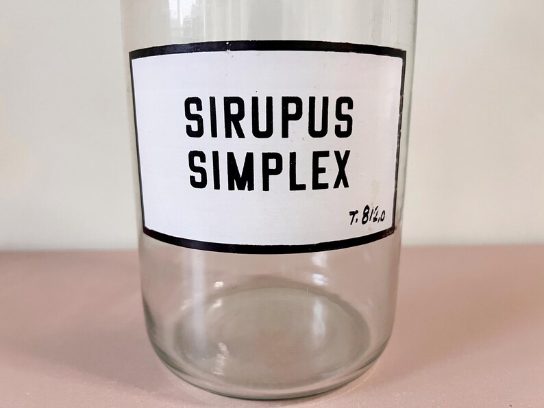 Large 2L Soviet Apothecary Jar, 1950s Sirupus Simplex Bottle, Vintage ...