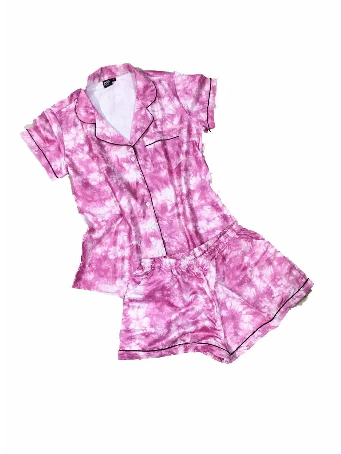 Reverse tie dye Bridesmaid Pajamas set monogrammed bridesmaid | Etsy