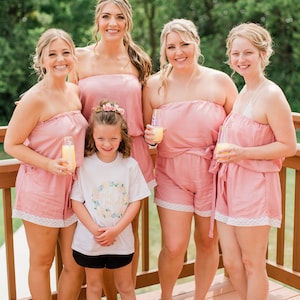 Bridesmaid Bridal Getting Ready Romper, Wedding Rompers for Bridesmaids ...