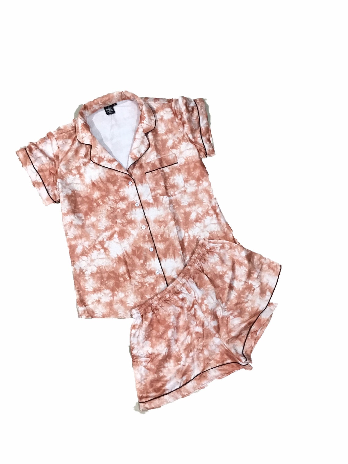 Reverse tie dye Bridesmaid Pajamas set monogrammed bridesmaid | Etsy