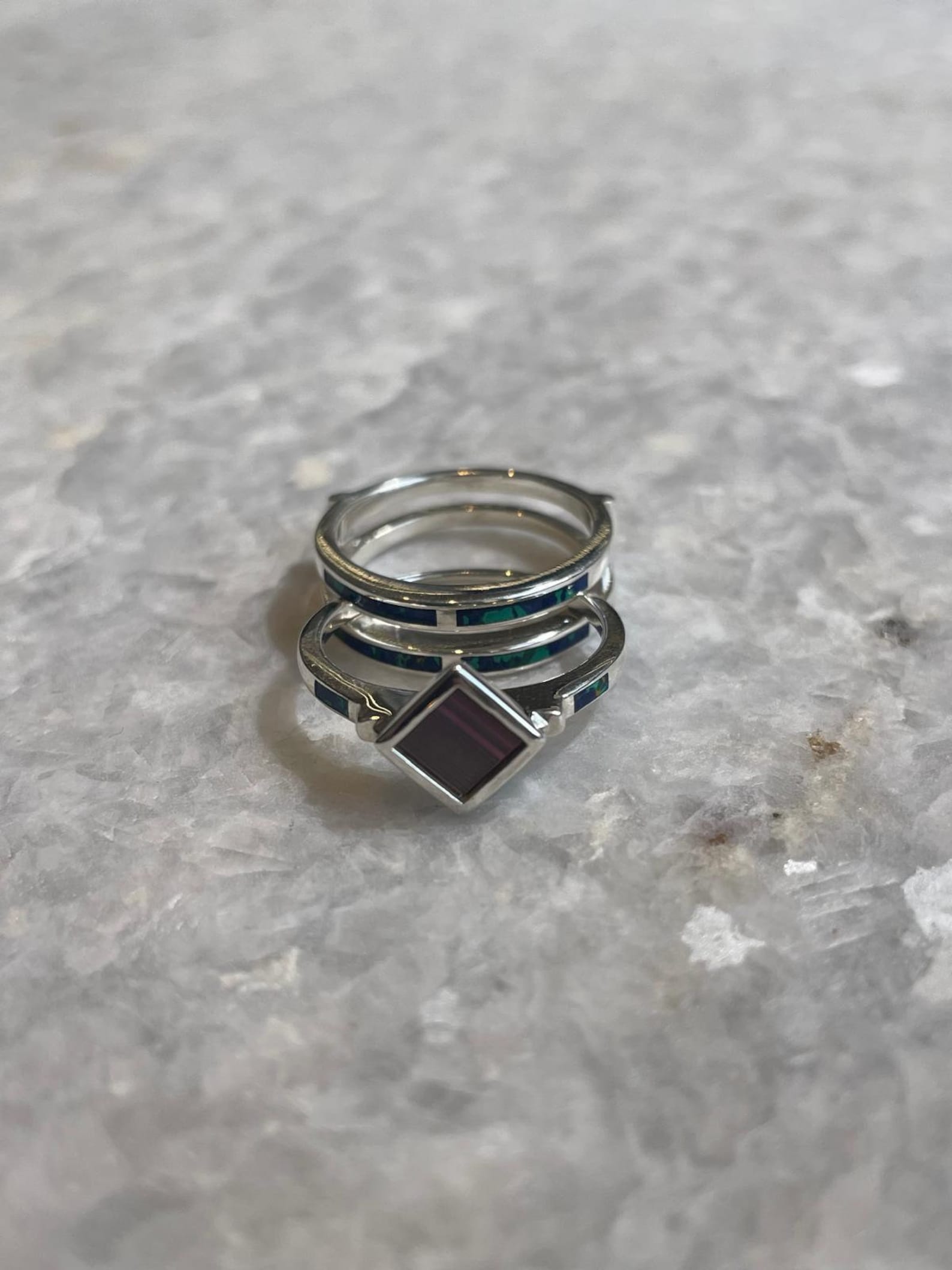 Nano Bible Rings, Eilat Stone, 2 Different Rings, 925 Silver, Christian ...