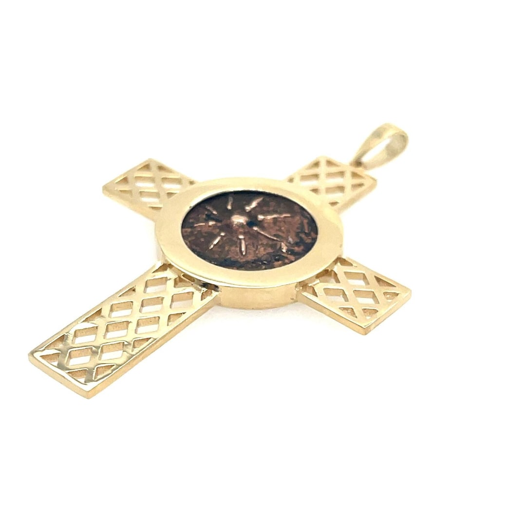 Authentic Widow Mite Coin, 14K Gold, Antique Widow Mite Coin Pendant ...