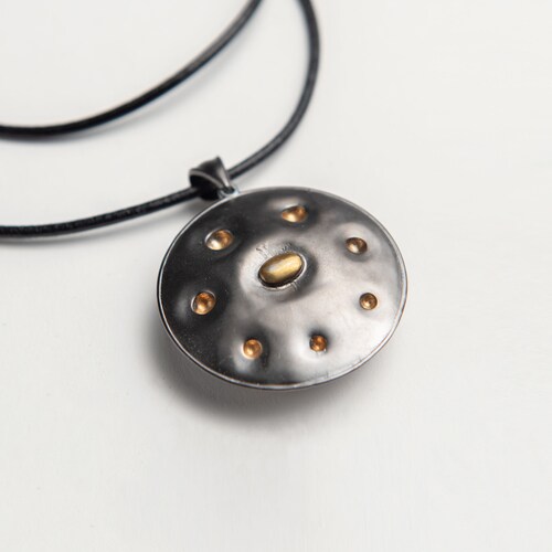 Handpan Pendpan-mini Pendant Necklace Sterling Silver Vintage - Etsy