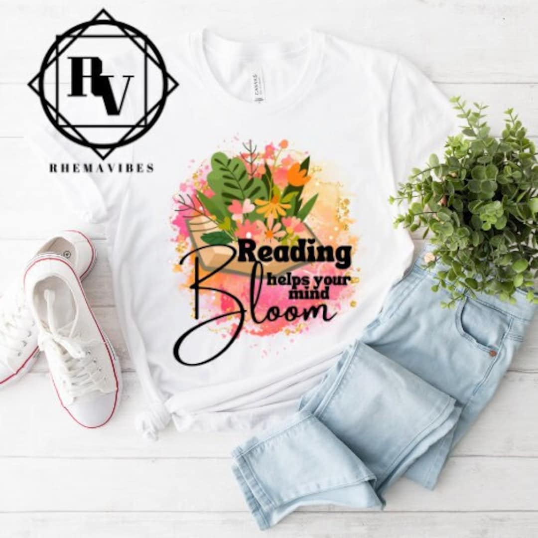 Books Png, Reading Helps Your Mind Bloom Png, Book Lover Png, Reading ...
