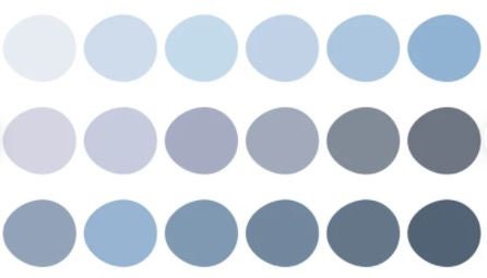 18 Hexadecimal Color Codes Palette Shade of Blue Soft Colors - Etsy