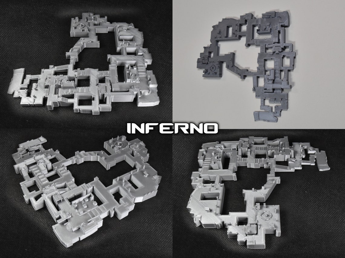 Counter-strike Map Layout Wall Art | CS2 | CSGO | 3D Print | Dust2 ...