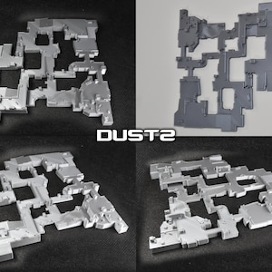 Counter-strike Map Layout Wall Art | CS2 | CSGO | 3D Print | Dust2 ...