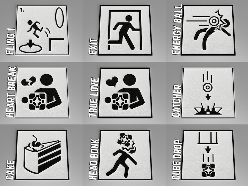 Portal Test Chamber Hazard Sign Magnets Portal Glados - Etsy