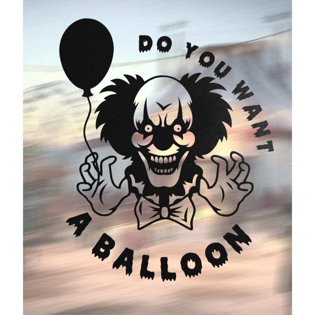 Clown Circus Balloon | Waterproof Durable | Vinyl Decal Sticker |window ...