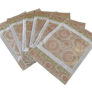 Placemats Set of 6 Pcs Indian Party Table Decor Mat Brocade - Etsy