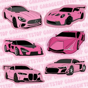 Cute Pink European Car Stickers, Porsche Decal, Mclaren Decal, Audi ...