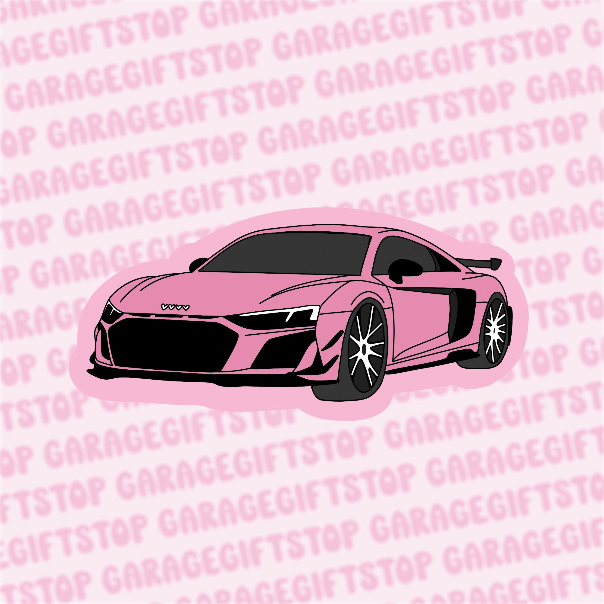 Cute Pink European Car Stickers, Porsche Decal, Mclaren Decal, Audi ...