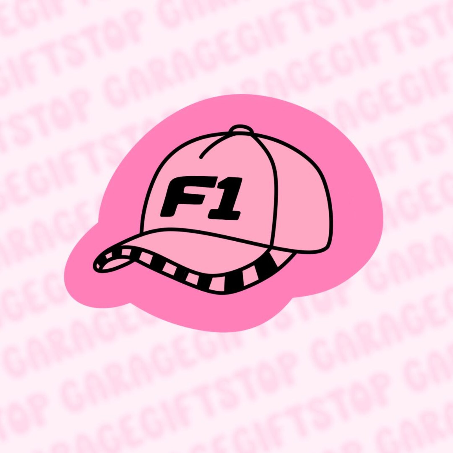 Pink F1 Racing Sticker Pack – Cute Race Car Girl, Pink Formula Car ...