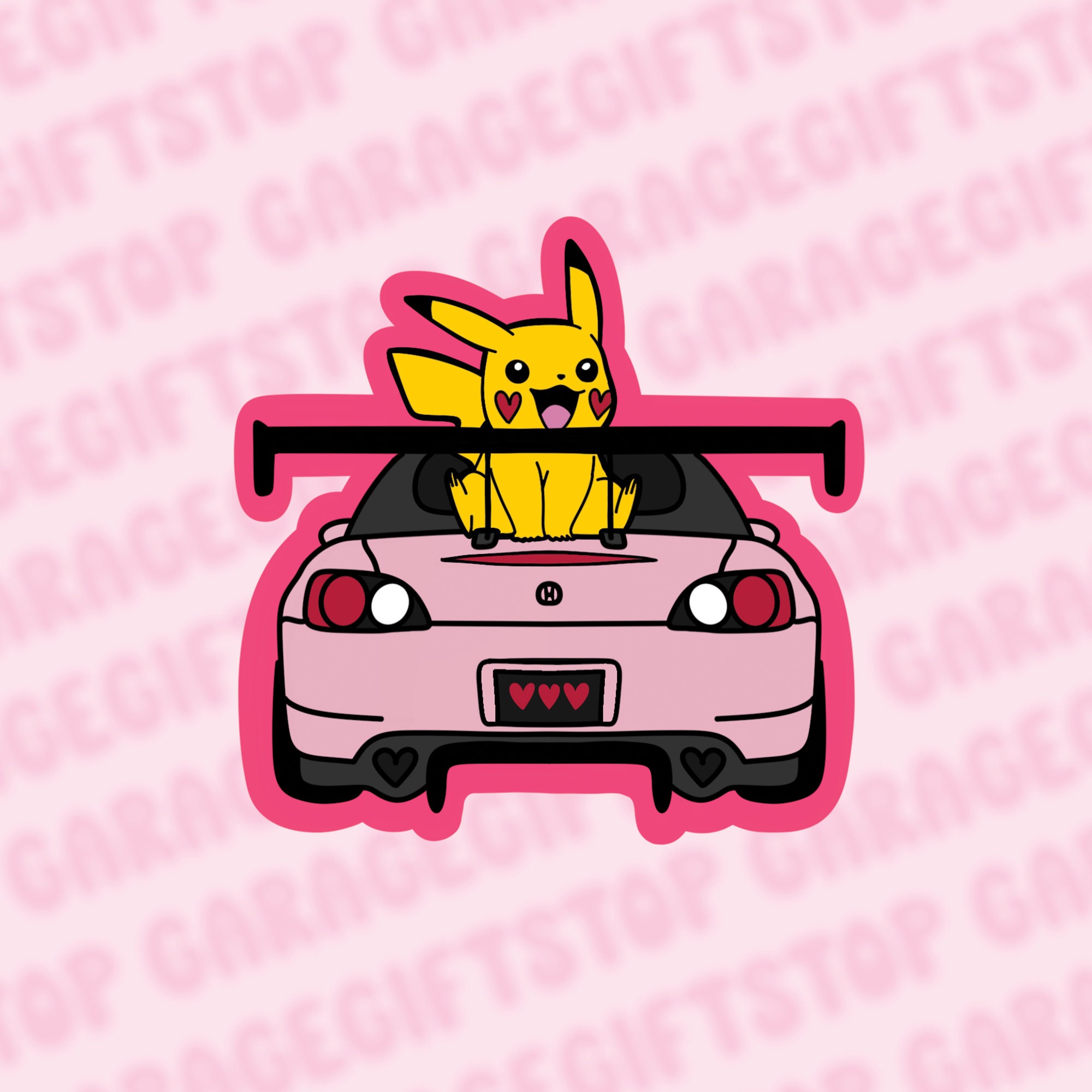 Starfire Supra Sticker, Pikachu S2K Sticker, Devil Mustang Sticker ...
