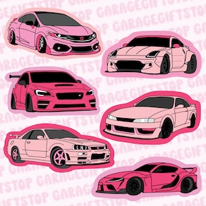 Cute Pink JDM Car Stickers, GTR Decal, Wrx Sti Decal, Supra Decal - Etsy