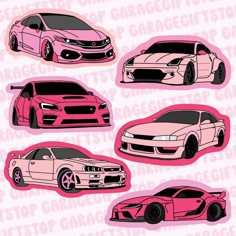 Pink Car Stickers - Etsy