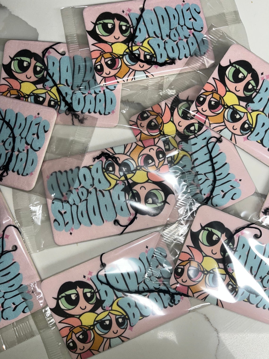 Power Puff Girls, Pink Air Freshener, Pink Car Accessories, Car Air ...