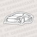 Car Line Art Stickers, Car Decal, Car Laptop Sticker, Black and White ...