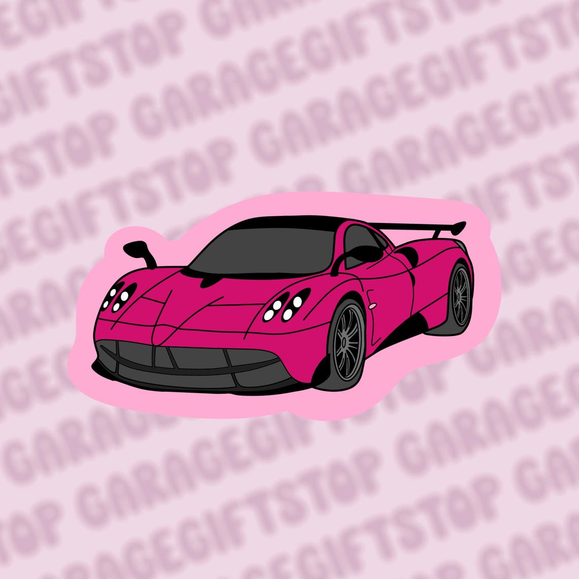 Pink Hypercar Sticker Pack | Girly Supercar Vinyl Decals | Cute Car ...
