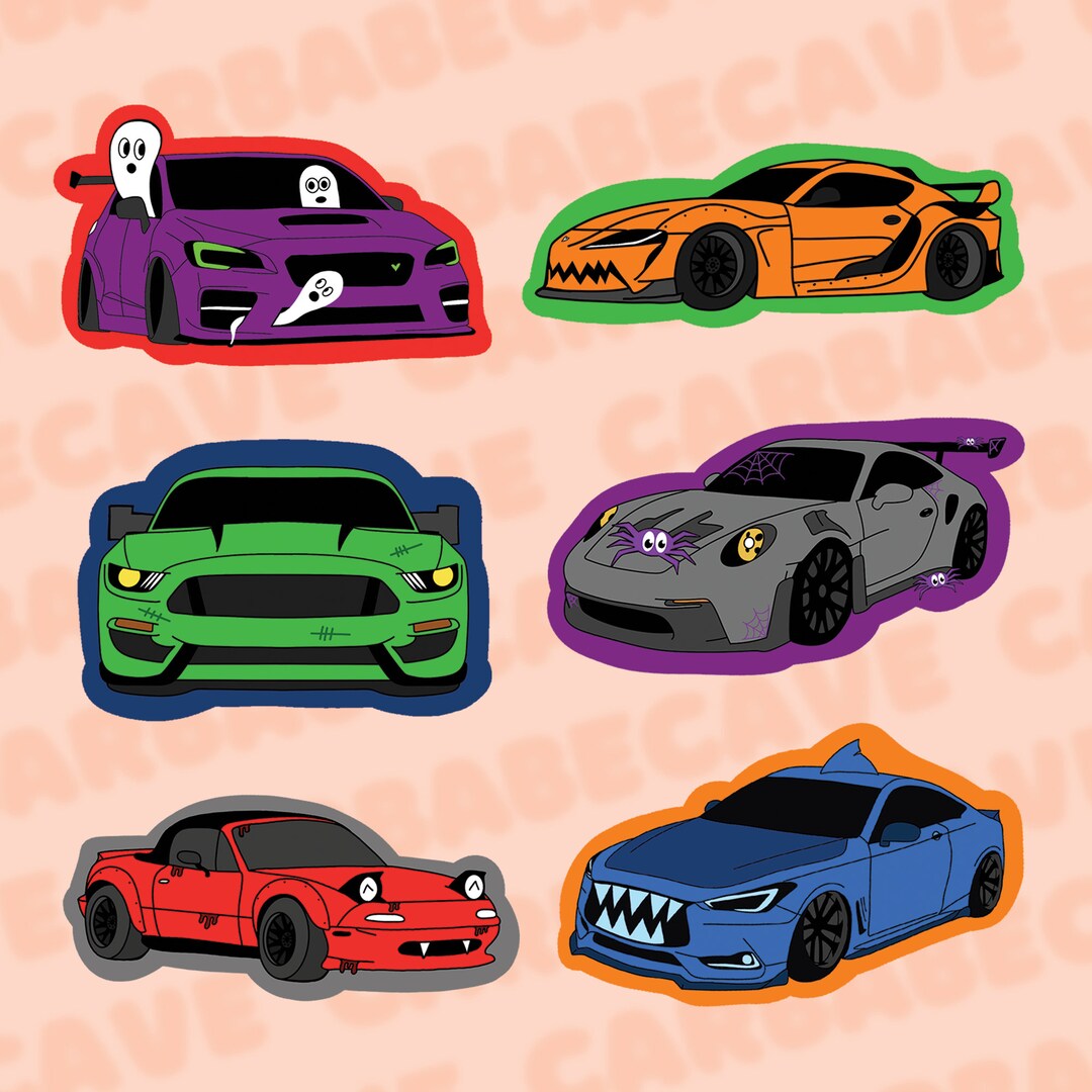 Spooky Cute Halloween Car Stickers, JDM Sticker, Mustang Decal, Q60 ...