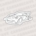 Car Line Art Stickers, Car Decal, Car Laptop Sticker, Black and White ...