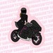 Cute Motorcycle Girl Sticker, Motorcycle Decal, Girly Pink Auto Sticker ...
