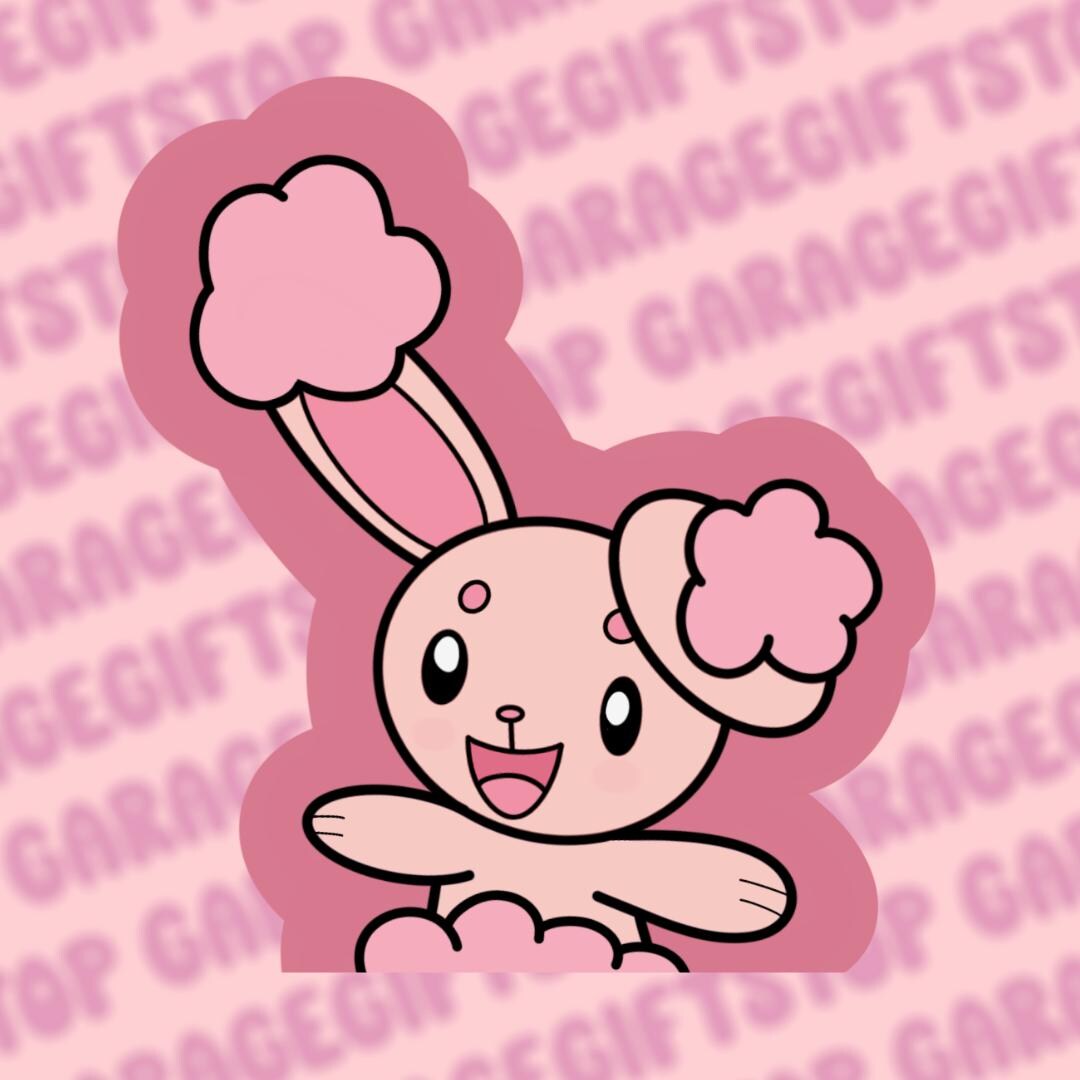 Pink Buneary Peeker Sticker, Pokemon Decal, Car Peeker Sticker - Etsy