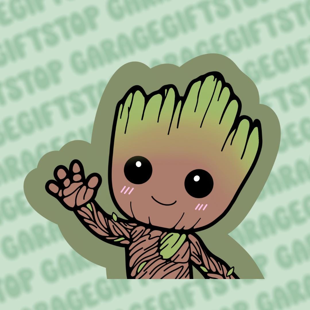 Baby Groot Peeker Sticker, Cute Marvel Decal, Car Peeker Sticker - Etsy