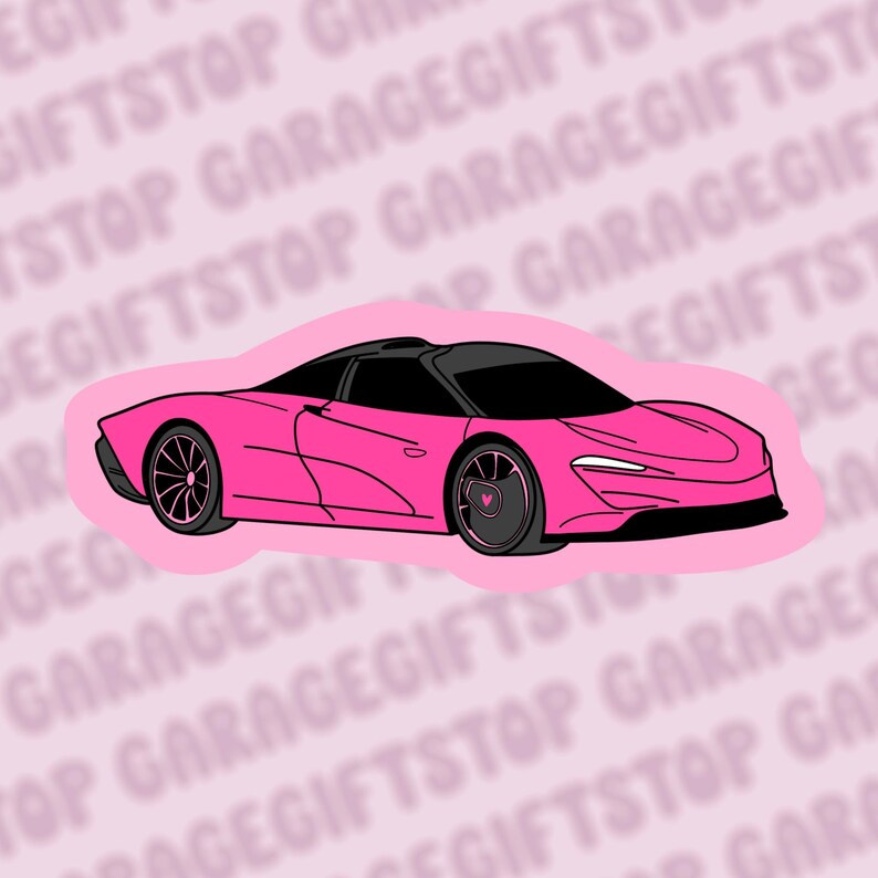 Pink Hypercar Sticker Pack | Girly Supercar Vinyl Decals | Cute Car ...