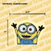 Minion Peeker Sticker, Cute Bob Minion Decal, Car Peeker Sticker - Etsy