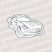 Car Line Art Stickers, Car Decal, Car Laptop Sticker, Black and White ...