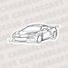 Car Line Art Stickers, Car Decal, Car Laptop Sticker, Black and White ...