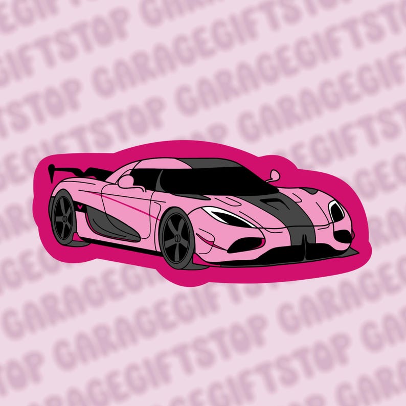 Pink Hypercar Sticker Pack | Girly Supercar Vinyl Decals | Cute Car ...