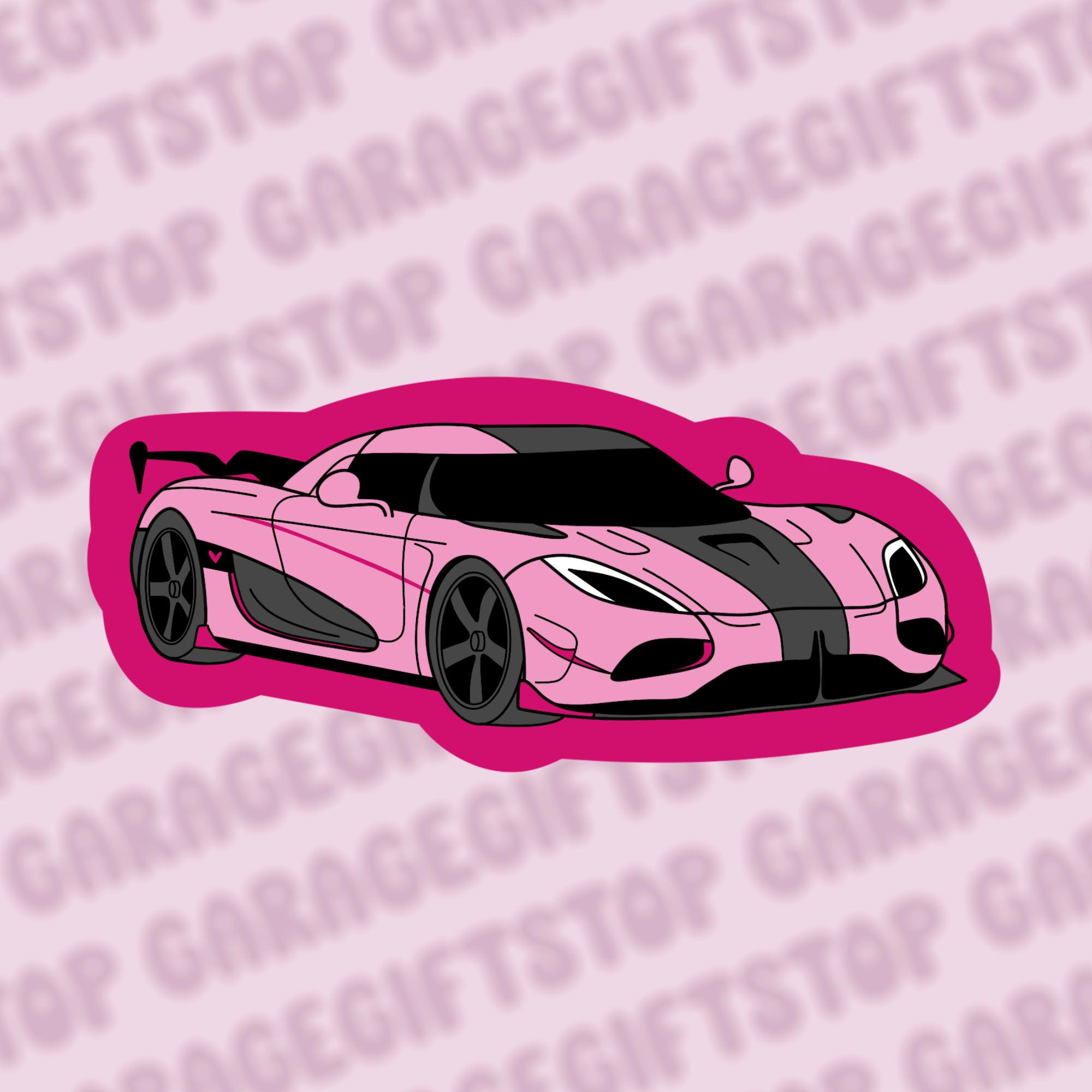 Pink Hypercar Sticker Pack | Girly Supercar Vinyl Decals | Cute Car ...