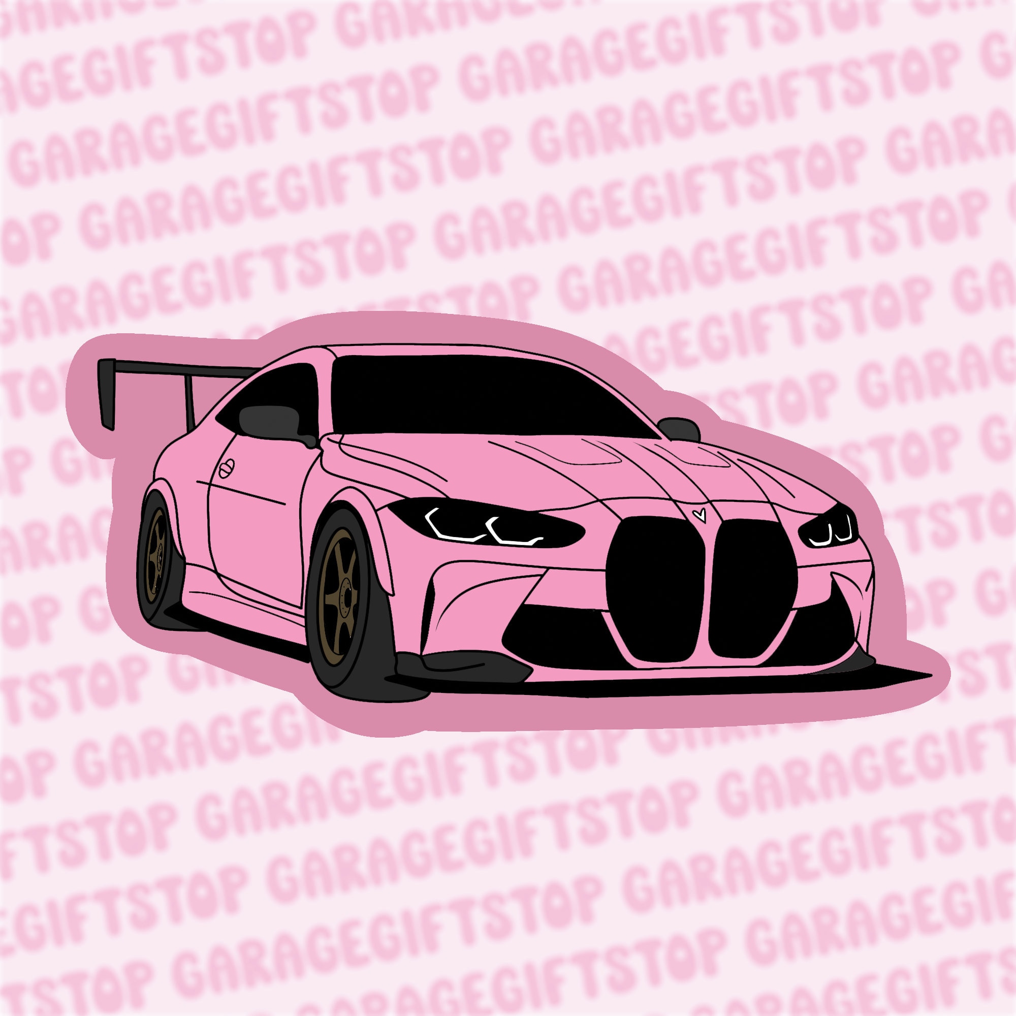 Cute Pink European Car Stickers, Porsche Decal, Mclaren Decal, Audi ...