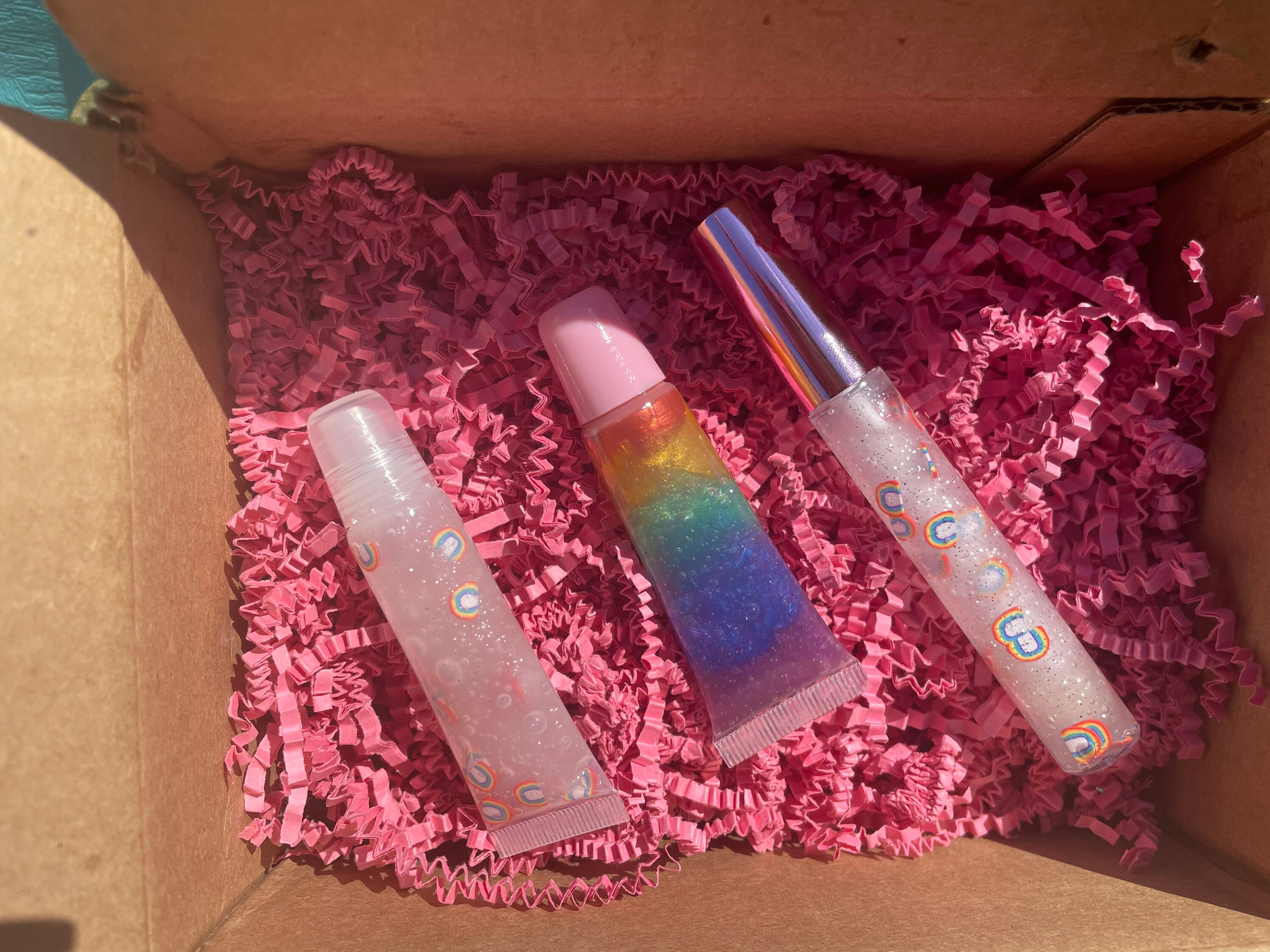 Skittles Flavored Rainbow Lip Gloss Candy Lip Gloss Makeup Cosmetics ...