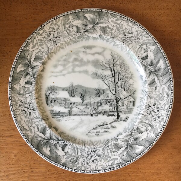 Winter Scene Plate - Etsy