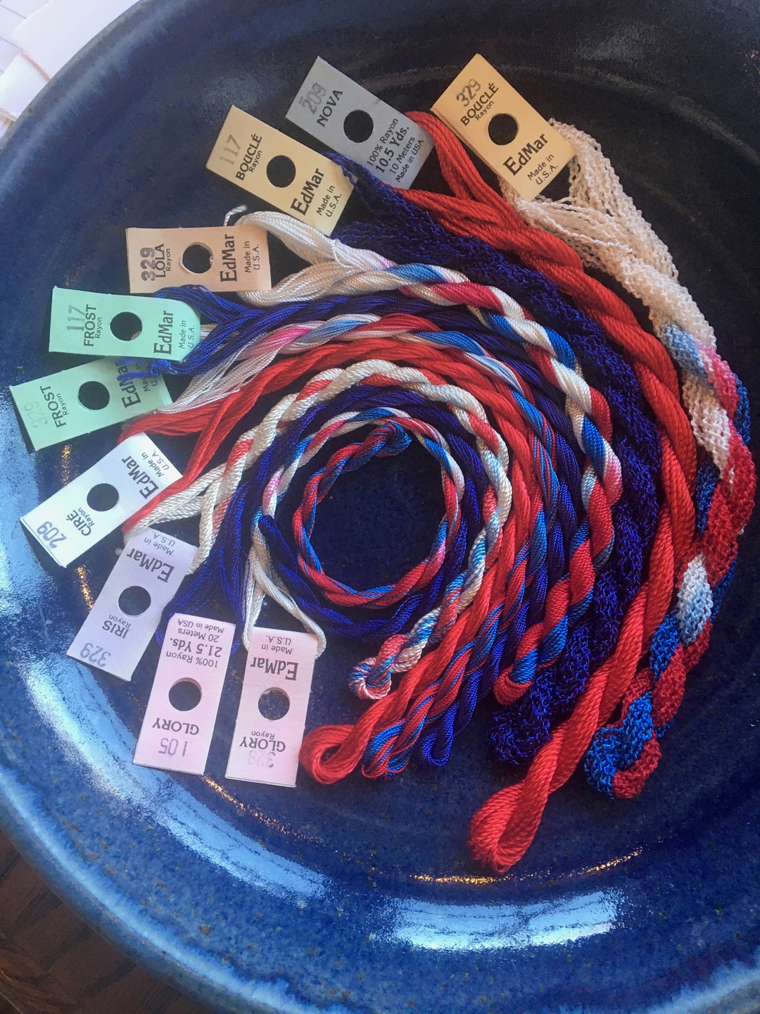 Brazilian Embroidery Thread- Bundle of 10 Assorted - #3 Red, White, and ...