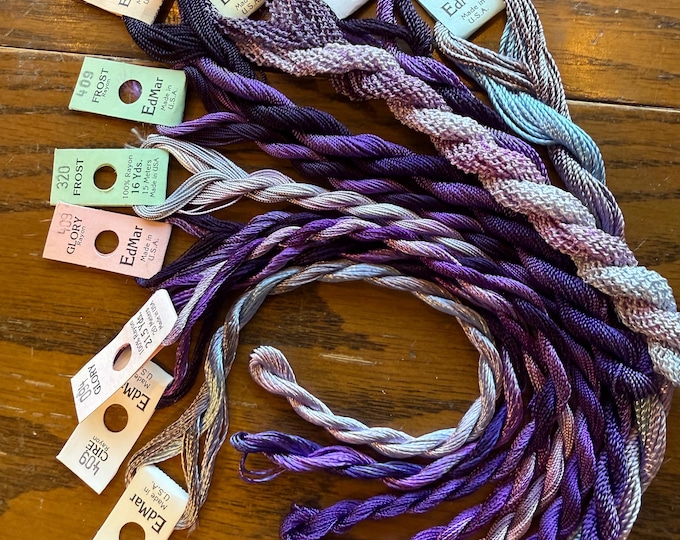 Brazilian Embroidery Thread - Bundle of 10 Assorted - #124 - Purple ...