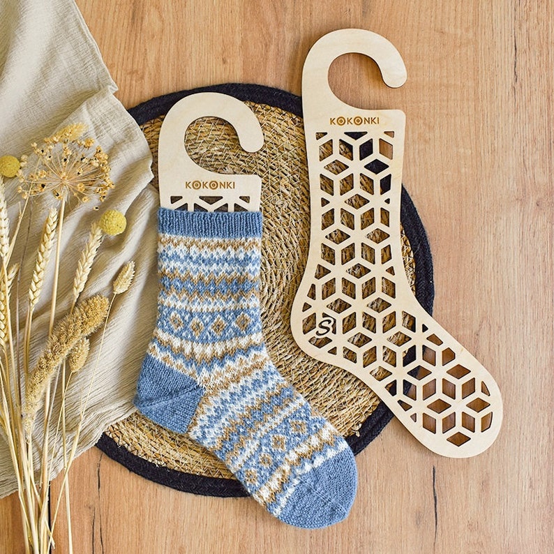 Wooden Sock Blockers / Knitting Socks / Two Designs / Gift for Knitter ...