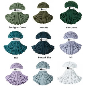 Bobbiny 9mm JUMBO Garn / 100 Meters / Braided Cotton Cord Macrame Rope ...