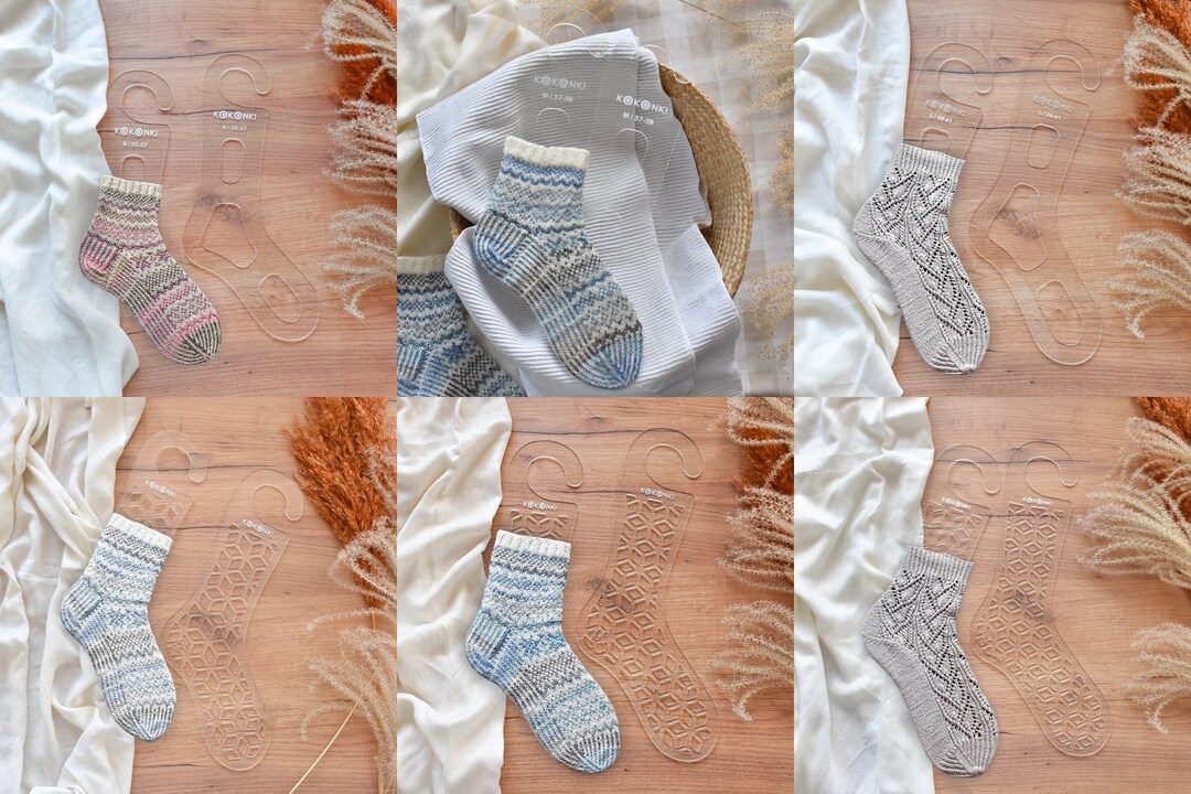 Sock Blockers / Transparent Plexi / Knitting Socks / Two Designs / Gift ...